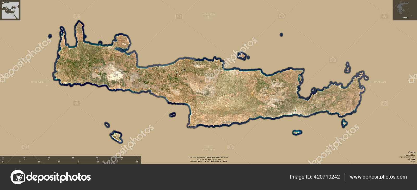 Crete Decentralized Administration Greece Sentinel Satellite Imagery ...