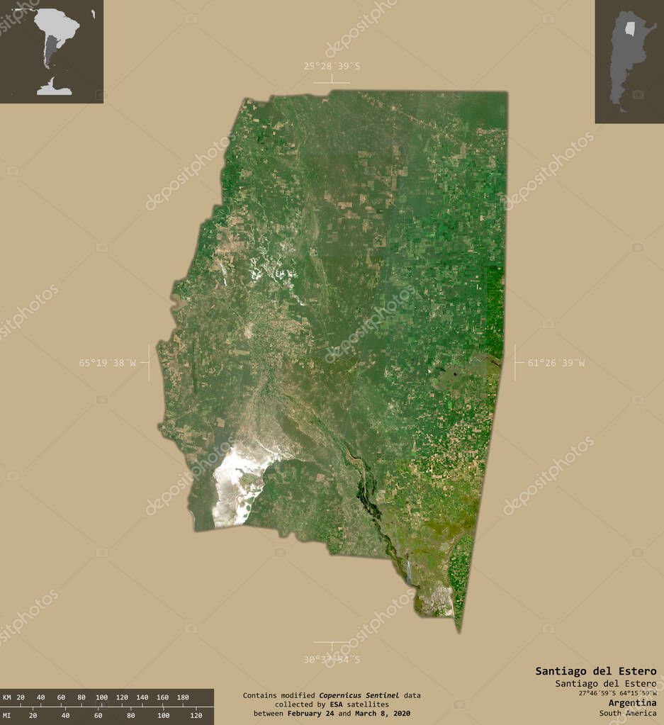 Santiago del Estero, provincia de Argentina. Imágenes satelitales ...