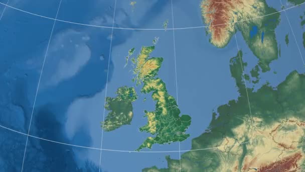 Zoom-in on Craigavon, United Kingdom Northern (Ireland) - extruded and ...