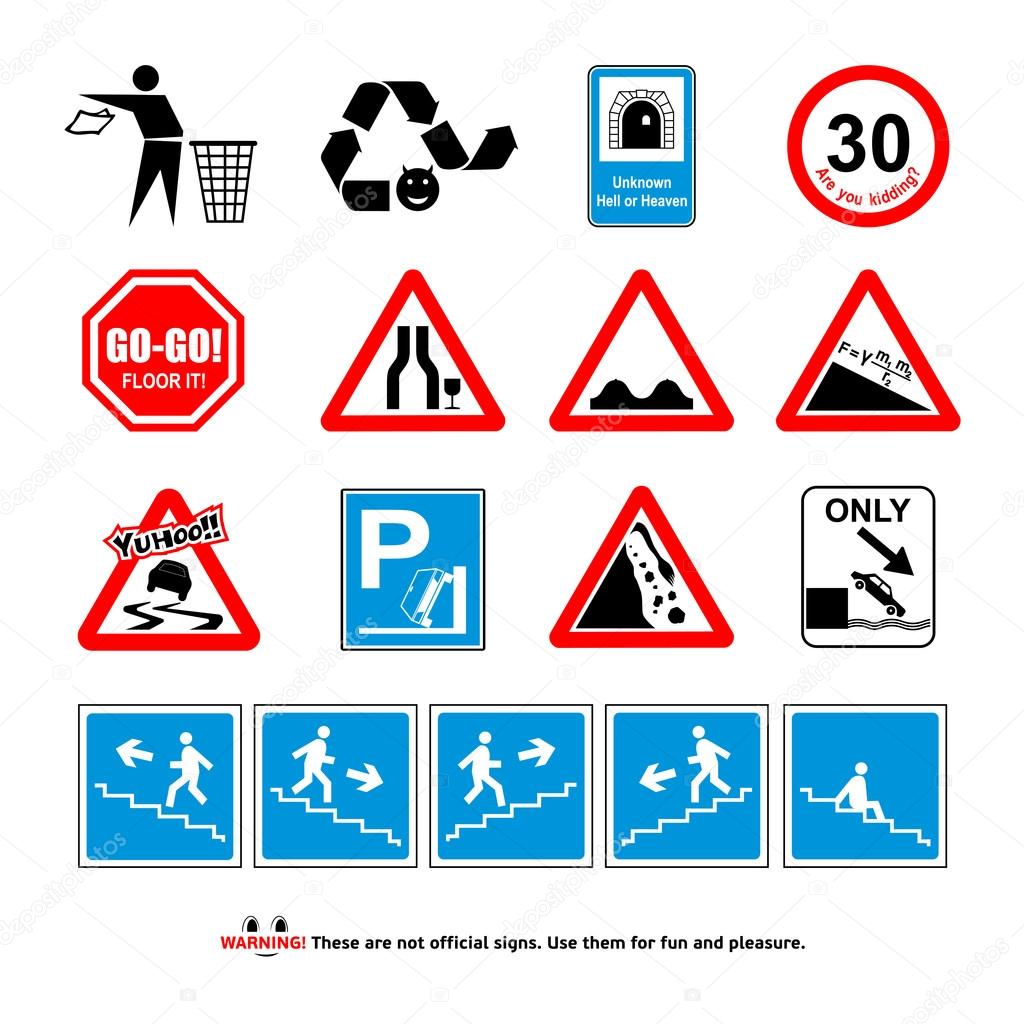 Incorrect, funny signs Stock Vector by ©badwiser 81560998