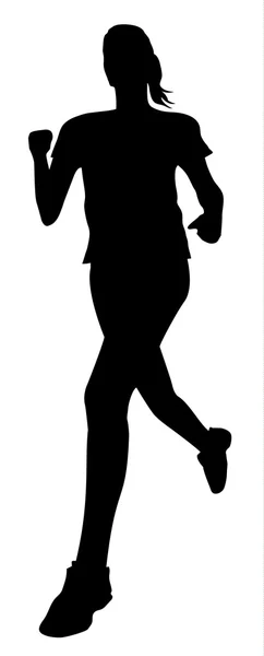 Running woman silhouette — Stock Vector © predragilievsi #82992460