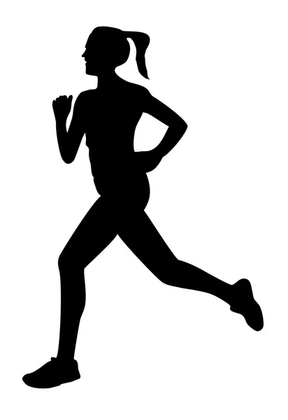 Vector running woman silhouette — Stock Vector © msanca #75549403