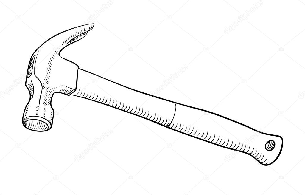 Medieval Hammer Drawing