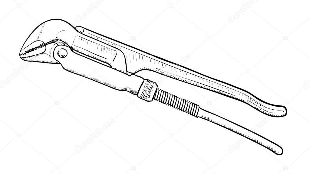 Pipe Wrench Drawing