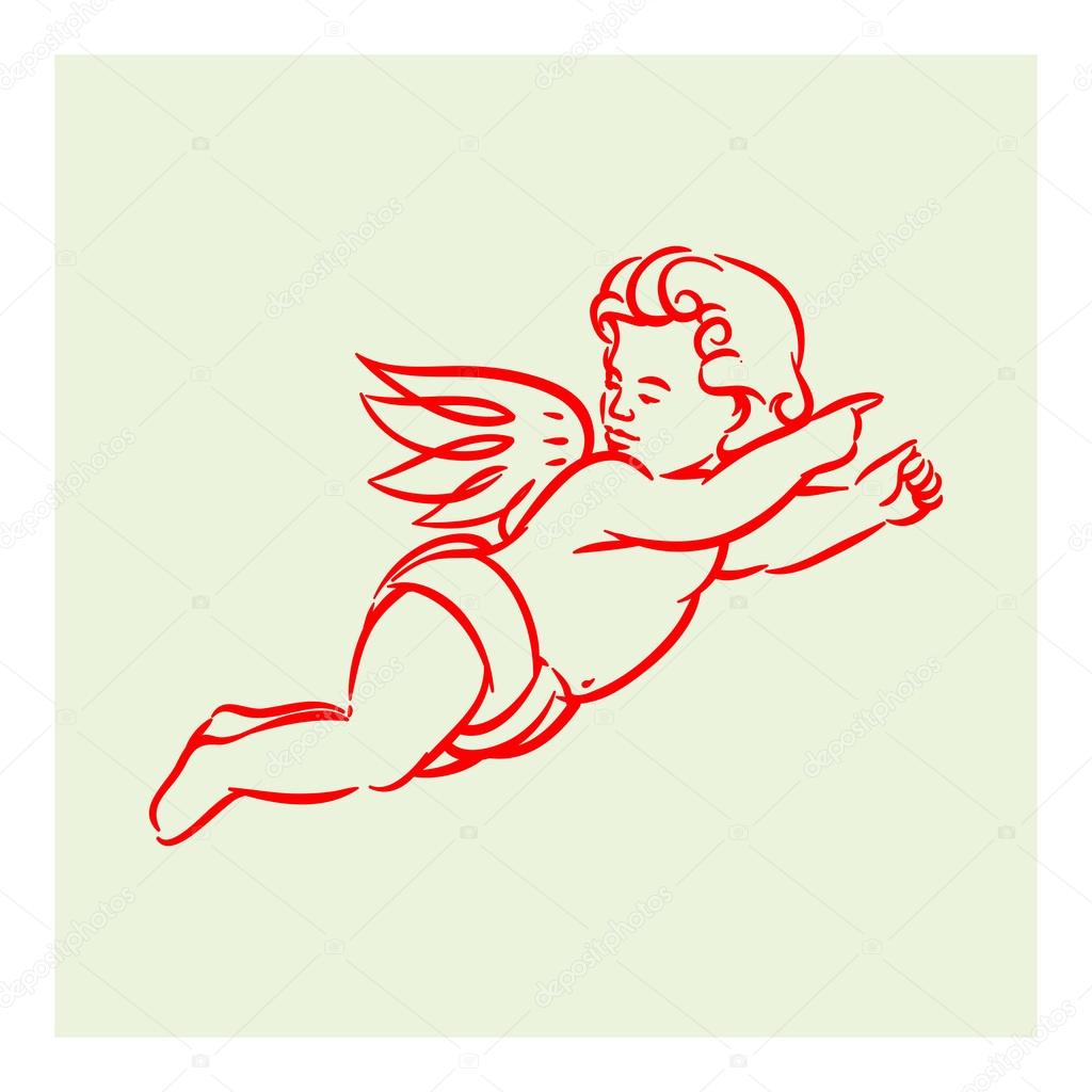 Retro Angel vector — Stock Vector © roompoetliar #98512136