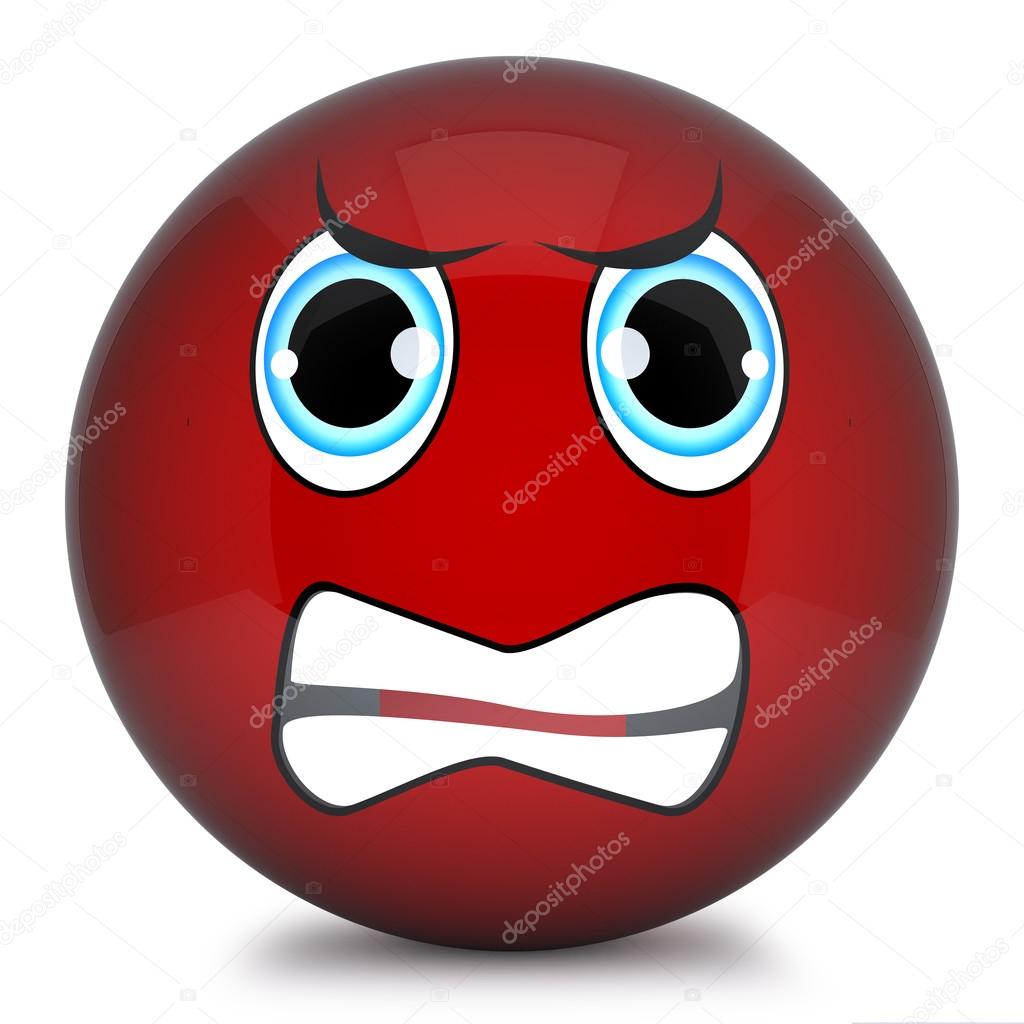 Very Angry Red Smiley Face