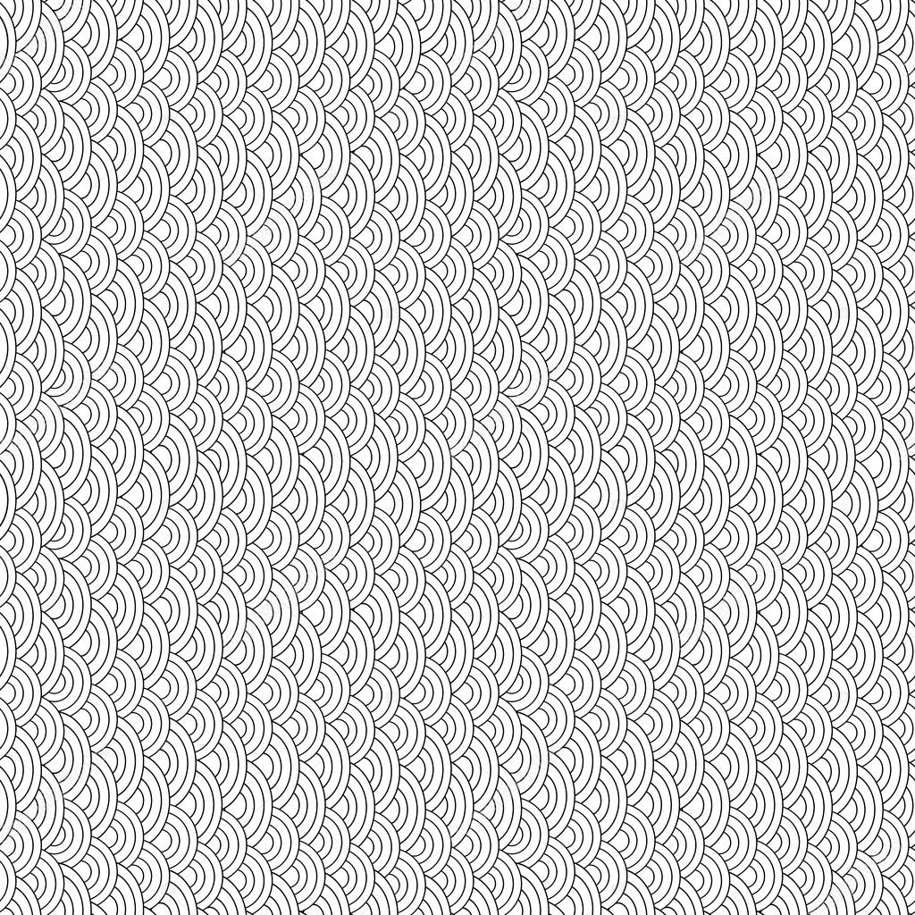 Black and white fish scales seamless pattern Stock Vector Image by ...
