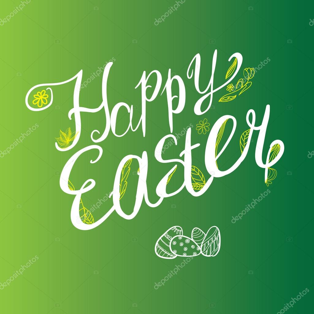 Hand written Easter phrases .Greeting card text templates with E Stock ...