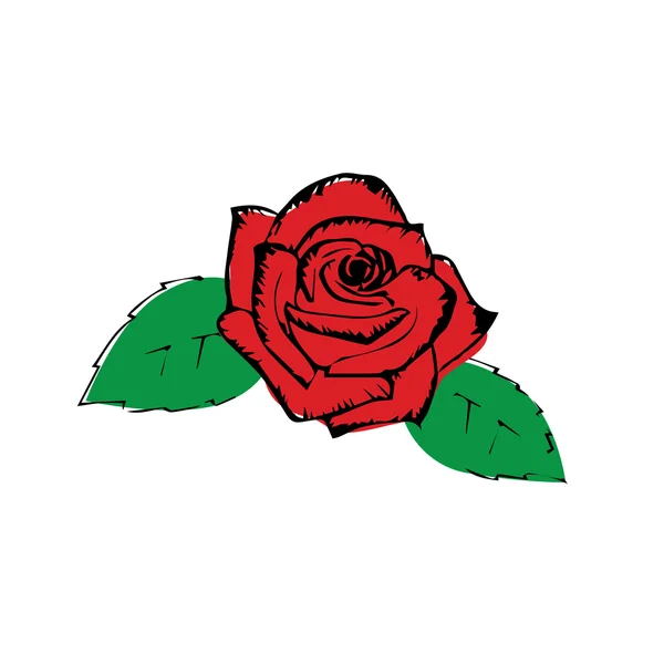 Vektoros rajz illusztráció - Rózsa — Stock Vektor © nikiteev #40891029