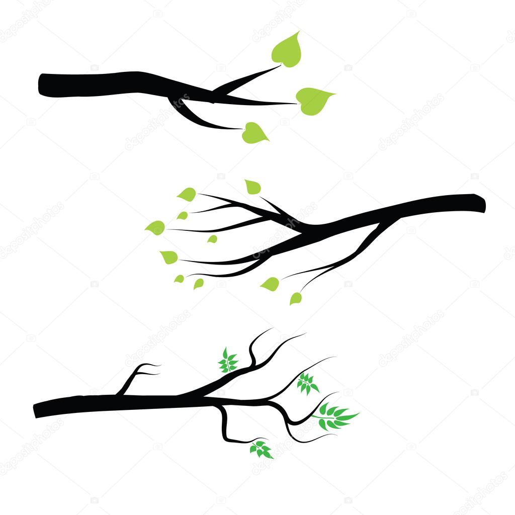 Vector: illustrator tree branches | Tree branches vector set - tree ...