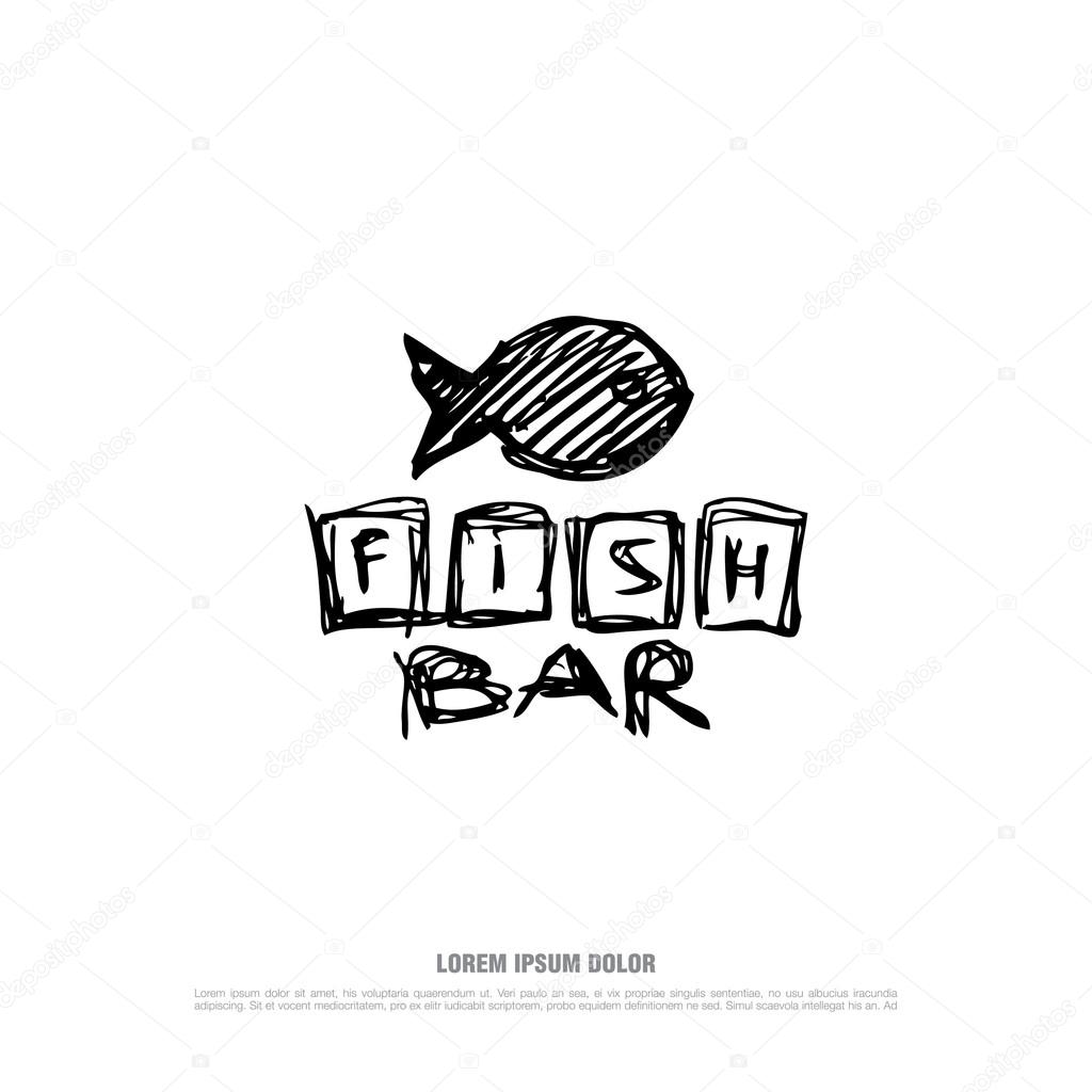 Fish bar logo. — Stock Vector © Igor_Vkv #118056226