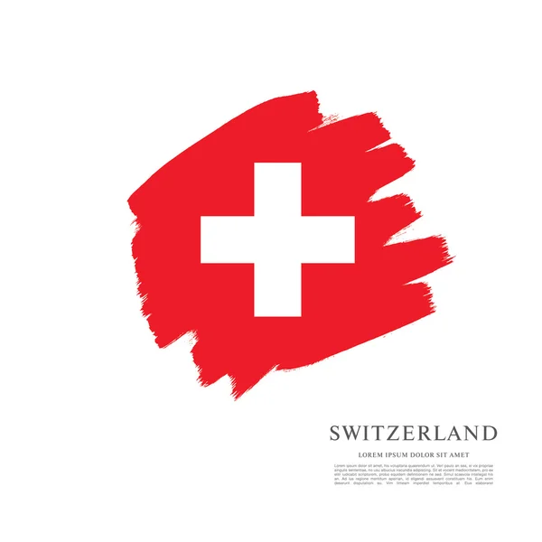 Flag of Switzerland. Brush stroke background Stock Vector by ©Igor_Vkv ...
