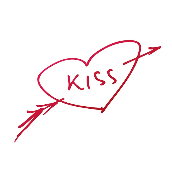 Kiss you. lettering Stock Vector by ©Igor_Vkv #94939628