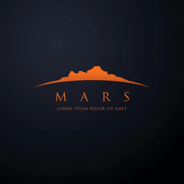 Astronomical logo design. Planet Mars — Stock Vector © Igor_Vkv #95489182