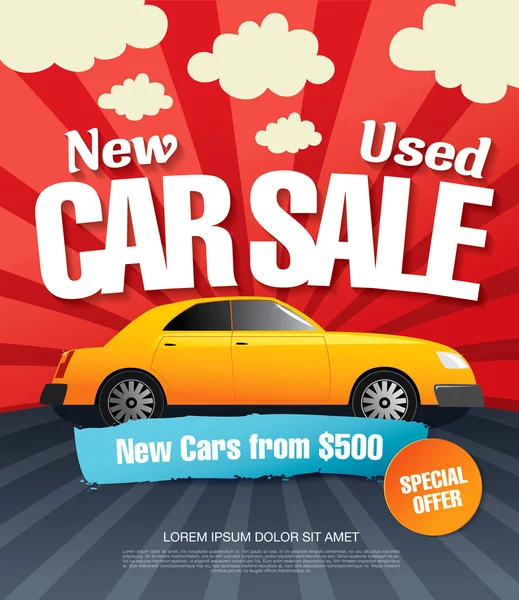 Car sale design template. — Stock Vector © slena #27590441