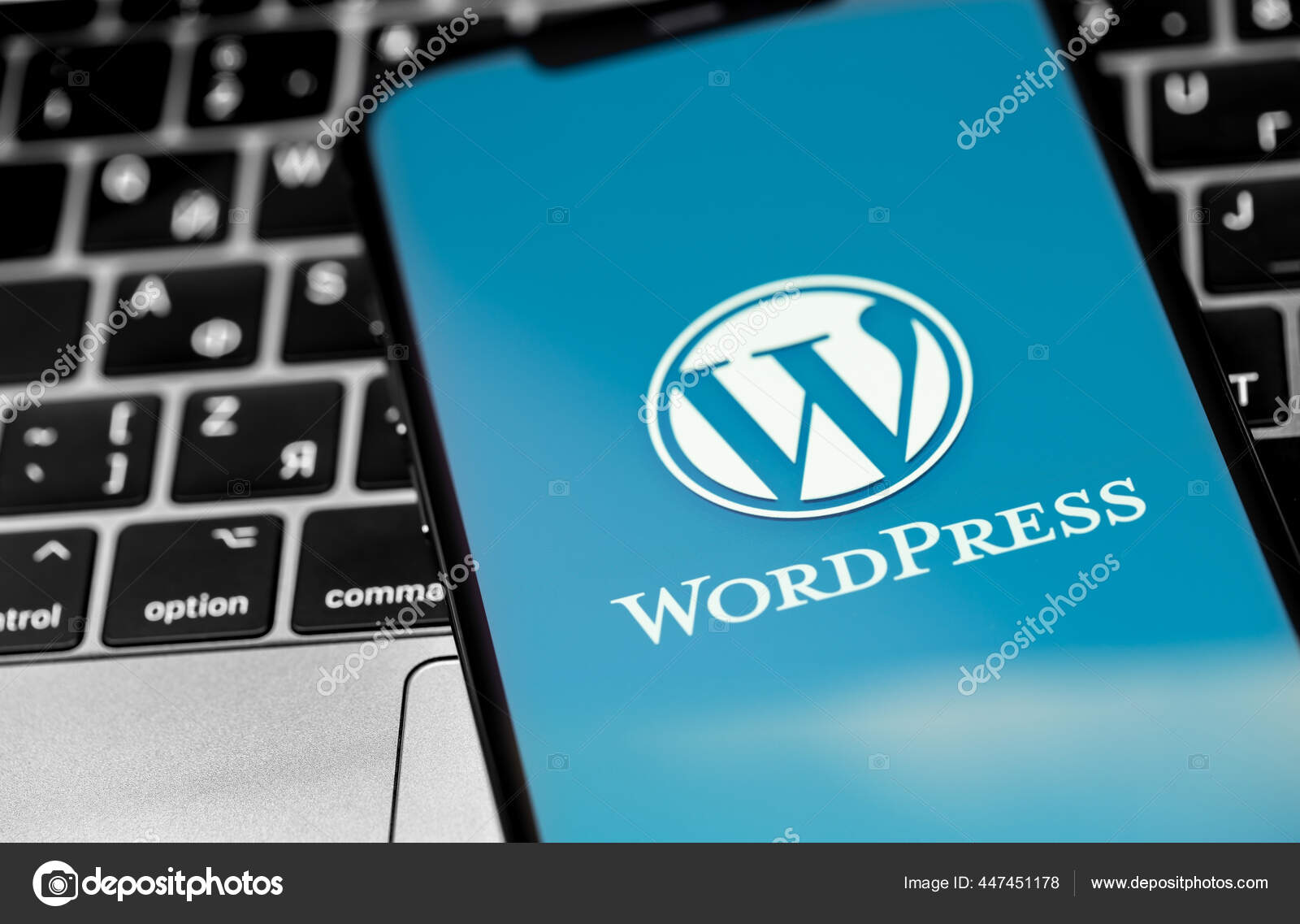 Wordpress Logo Screen Iphone Closeup Wordpress Open Source Site Content ...