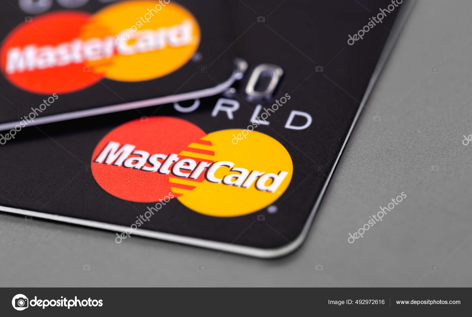 Mastercard Plastic Electronic Cards Closeup Master Card International ...