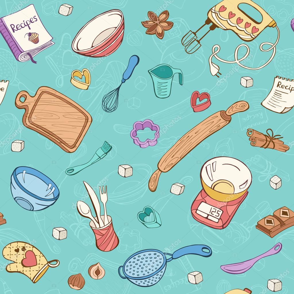 Baking toole background Stock Vector Image by ©ollymolly #107026958