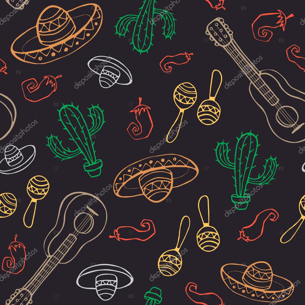 Mexican seamless backround Stock Vector Image by ©ollymolly #107864274