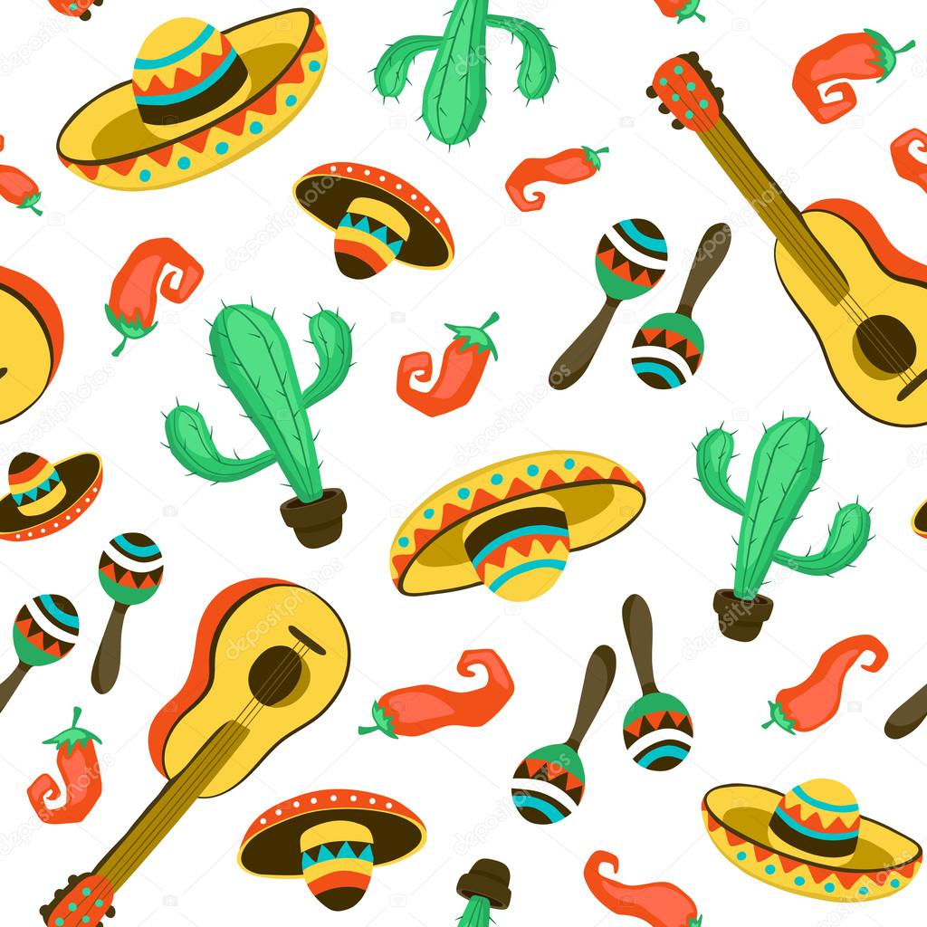 Mexican seamless backround Stock Vector by ©ollymolly 111626158