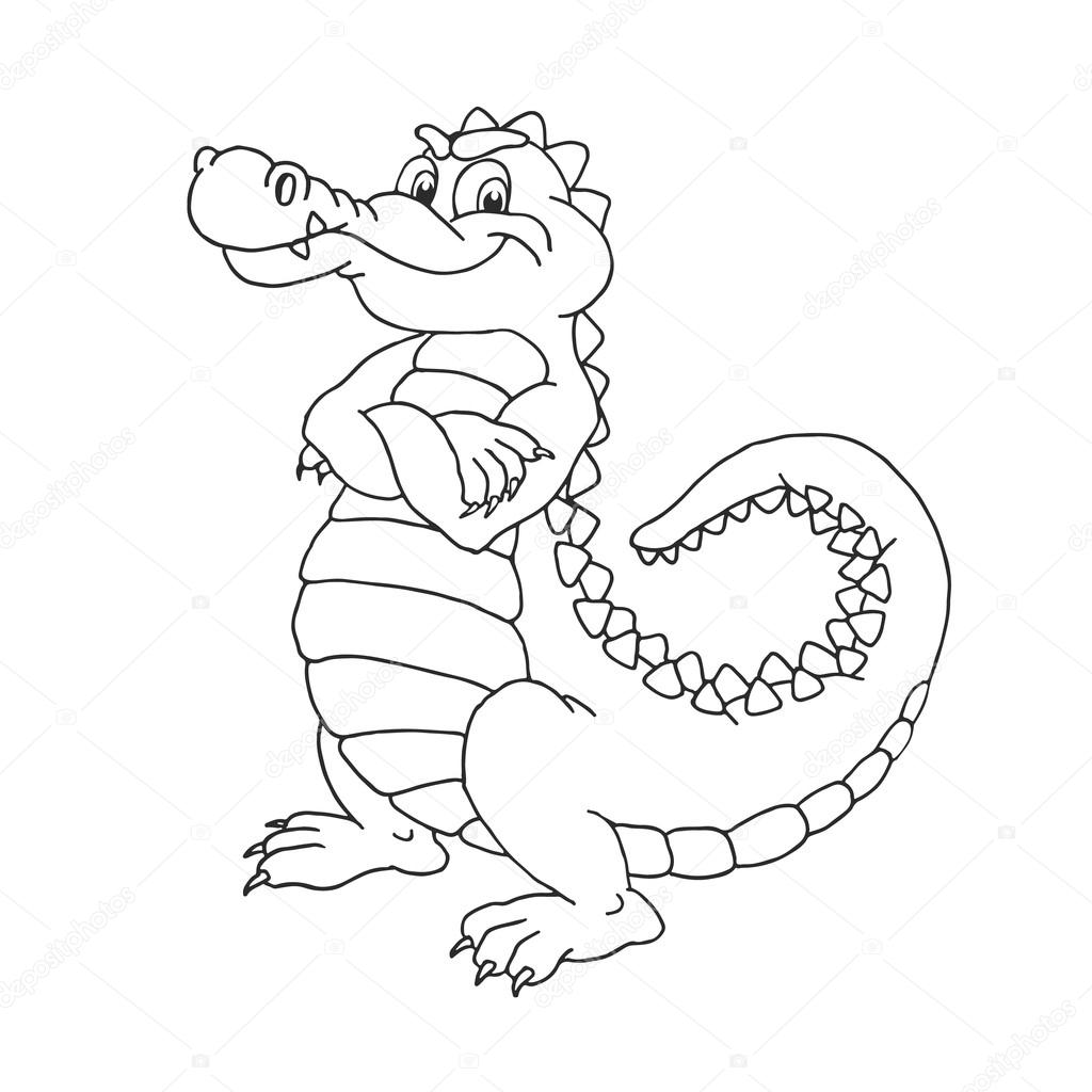 Alligator Outline Clip Art