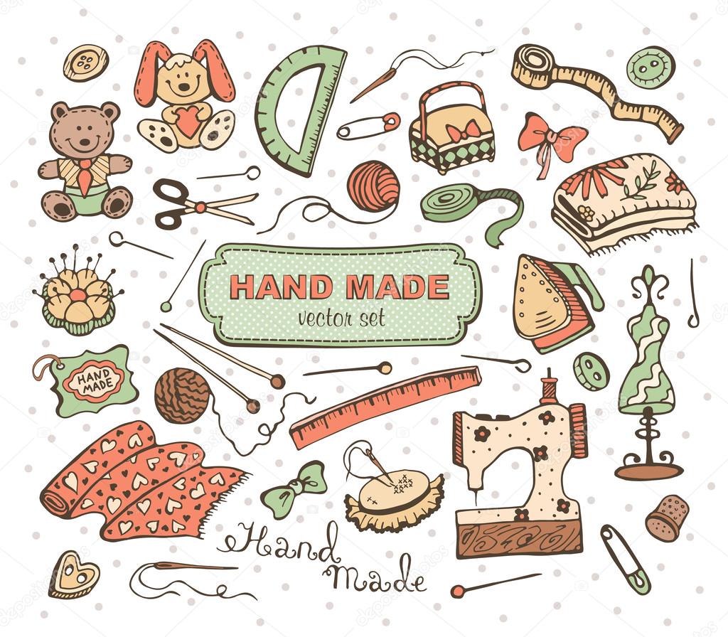 Crafts doodle set Stock Vector Image by ©ollymolly #83874624