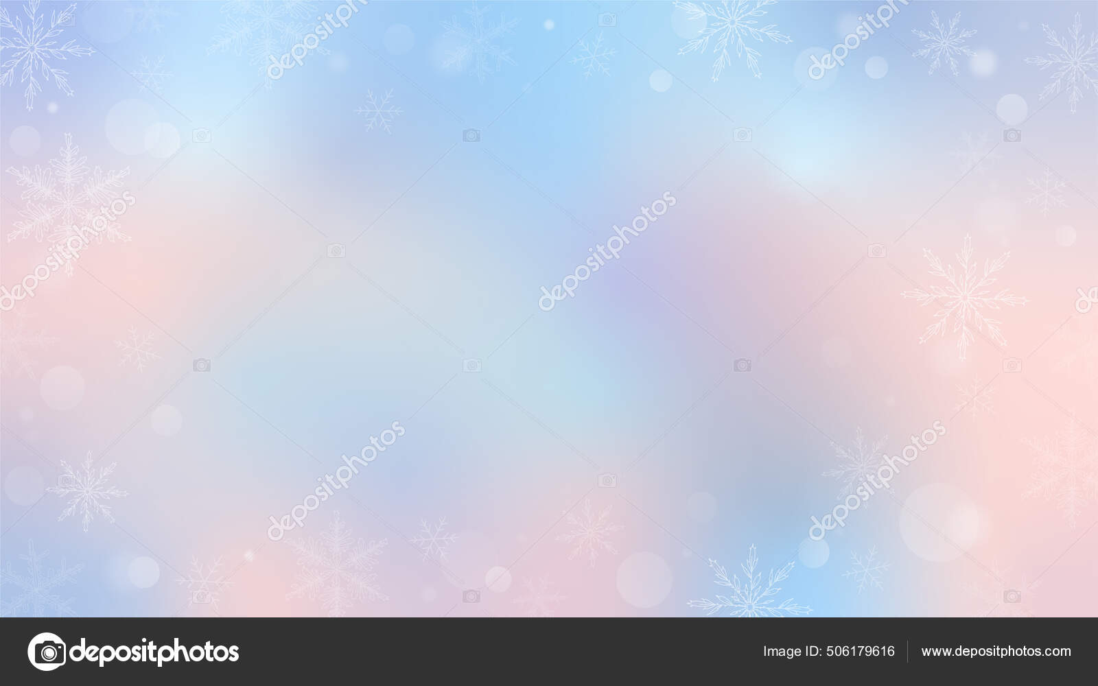 Winter Gradient Background Snowflakes Pink Blue Background — Stock ...