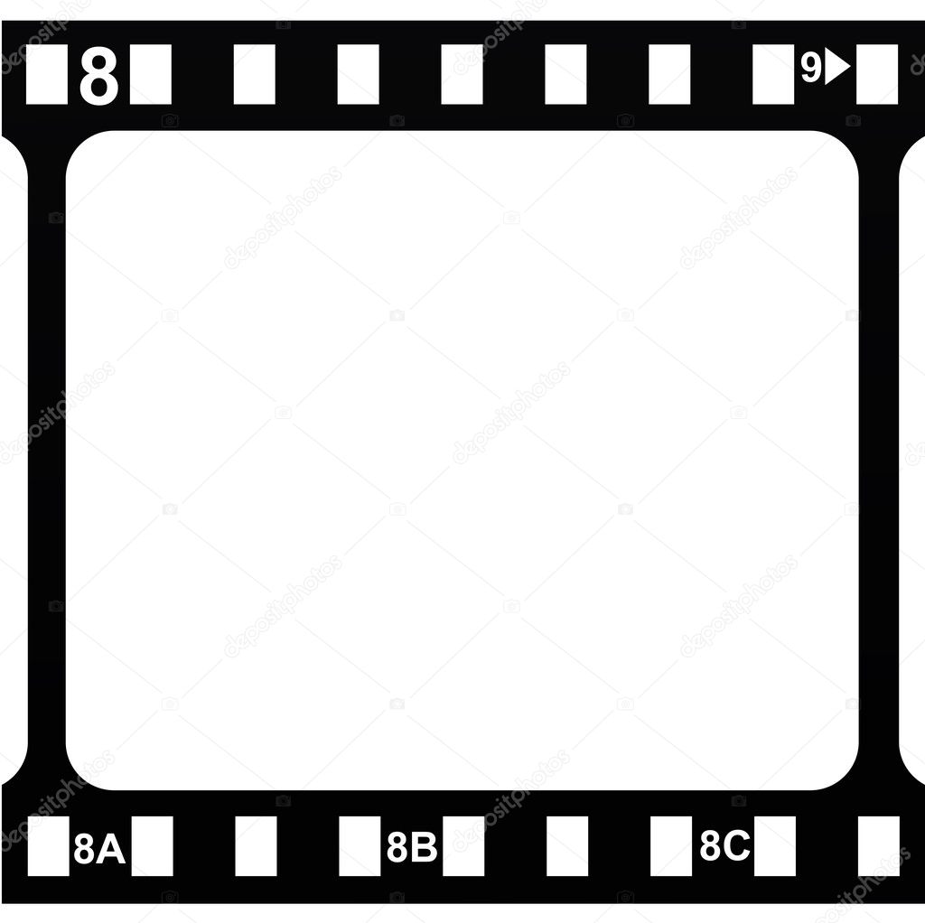 Film Strip Icon White Background Vector Illustration Stock Vector Image ...