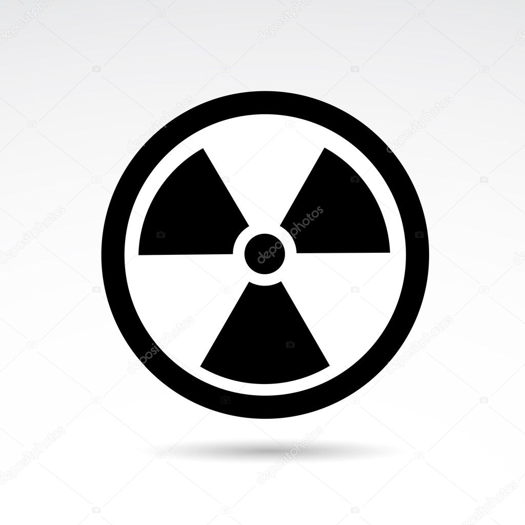 Nuclear Sign Icon White Background Vector Illustration Stock Vector by ...