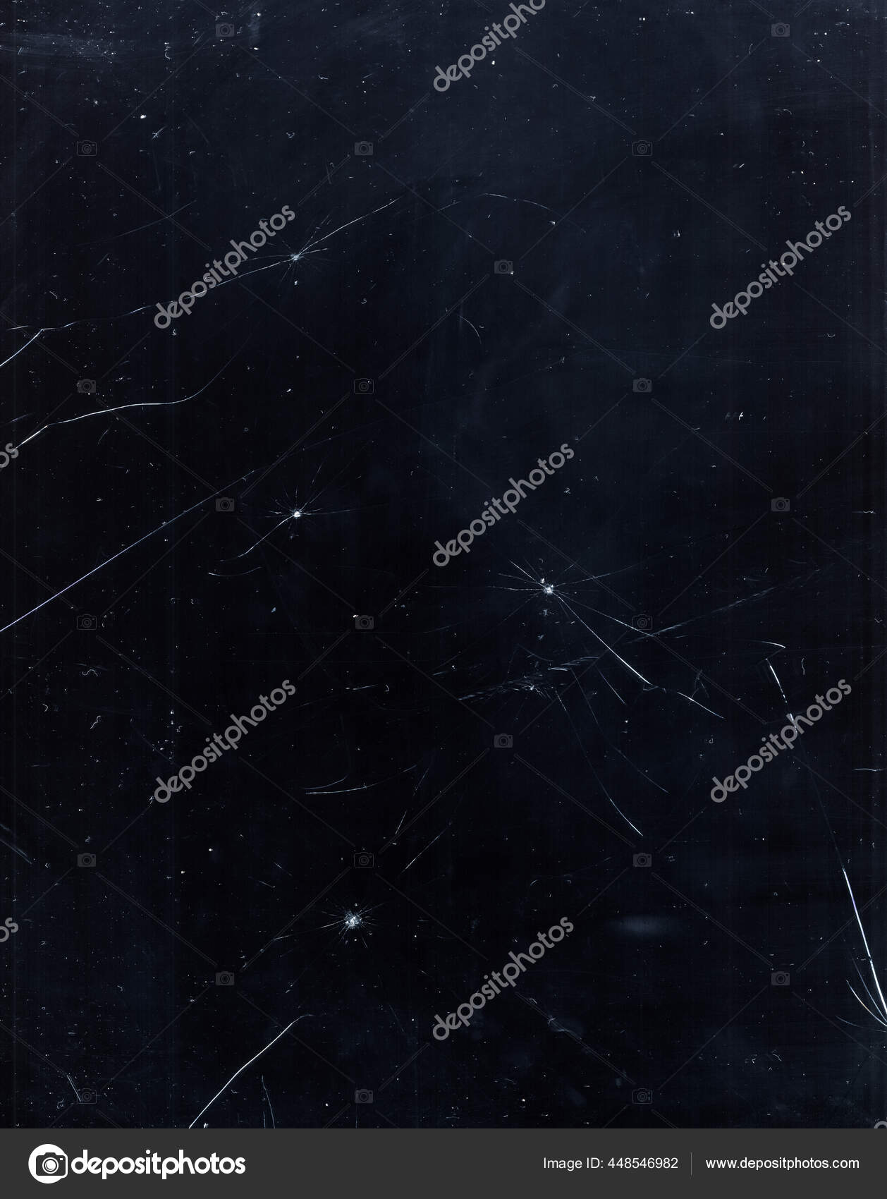Broken glass overlay damaged screen dark scratches Stock Photo by ...