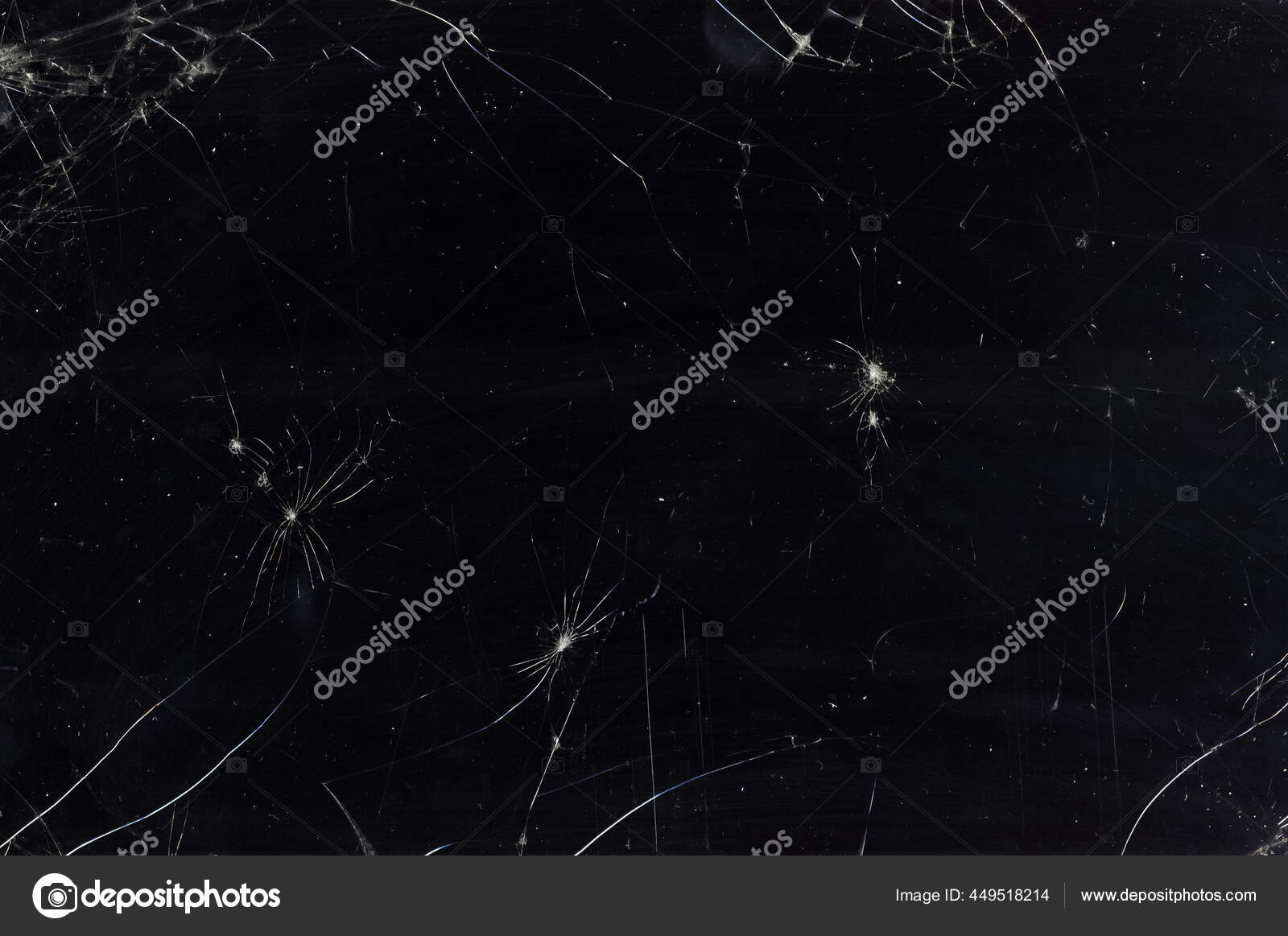 Broken glass overlay damaged laptop screen black Stock Photo by ...