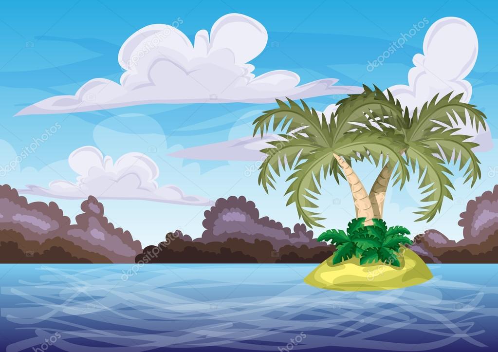 Seamless cartoon vector island with separated layers Stock Vector Image ...