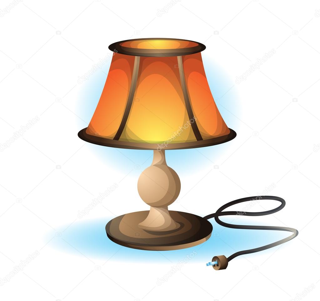 Desenho animado vetor ilustração interior lâmpada objeto Vetor de ...