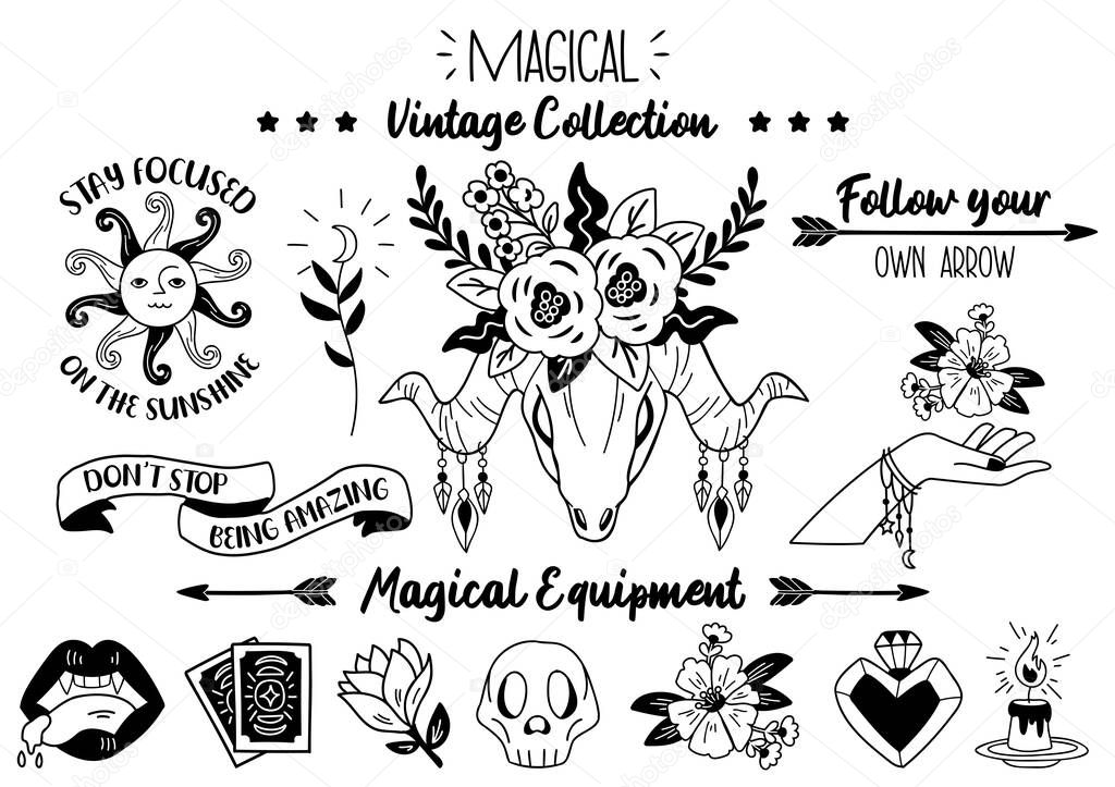 Ilustraci n m gica de la cita de Halloween Vector para la bandera 2024