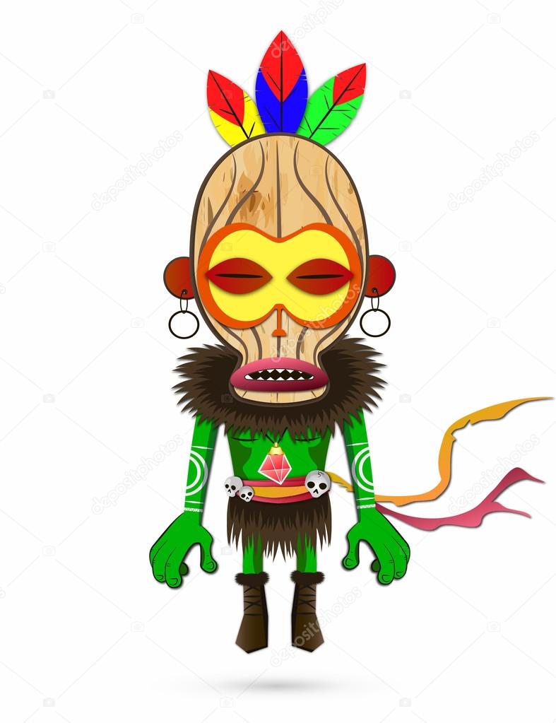 Shaman vector illustration — Stock Vector © Iaroslav_Brylov #99202874