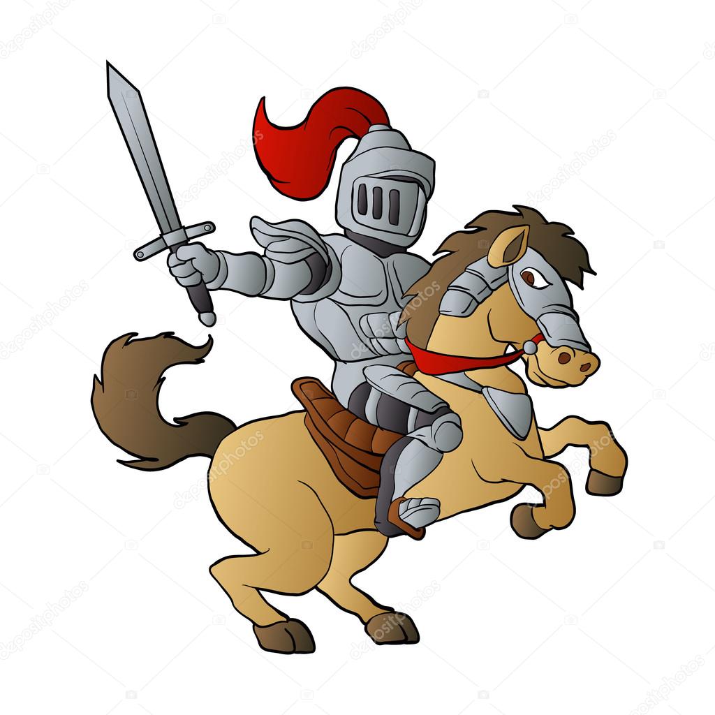 Knight on Horse vector illustration Stock Vector Image by ©Milesthone ...