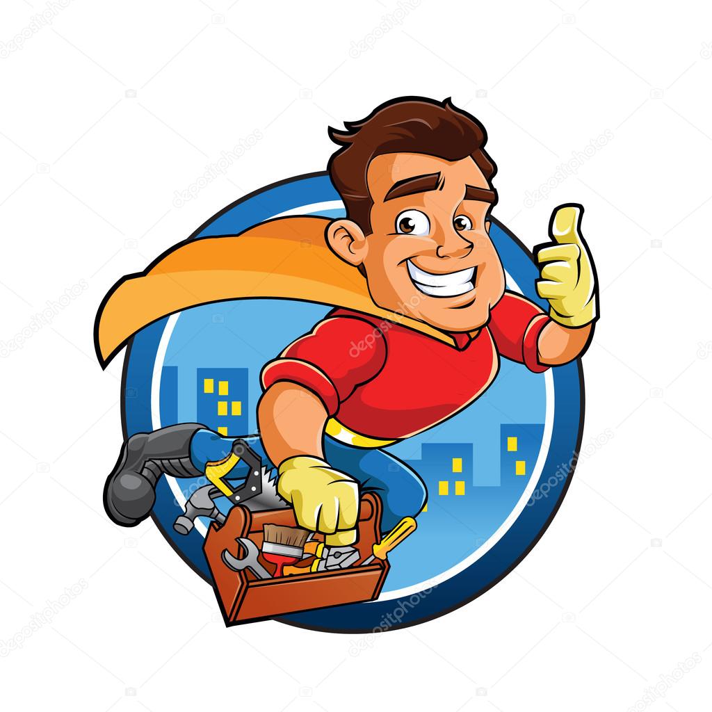 Superhero handyman Stock Vector by ©Milesthone 86018106