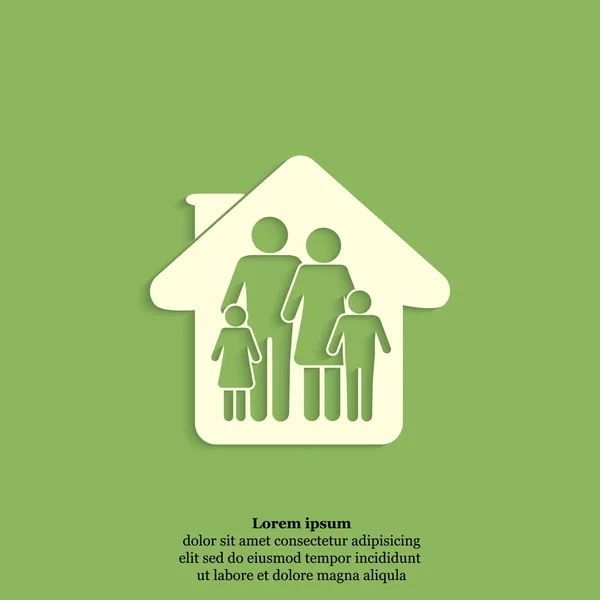 Family at home icon Stock Vector Image by ©HonzaHruby #68579117