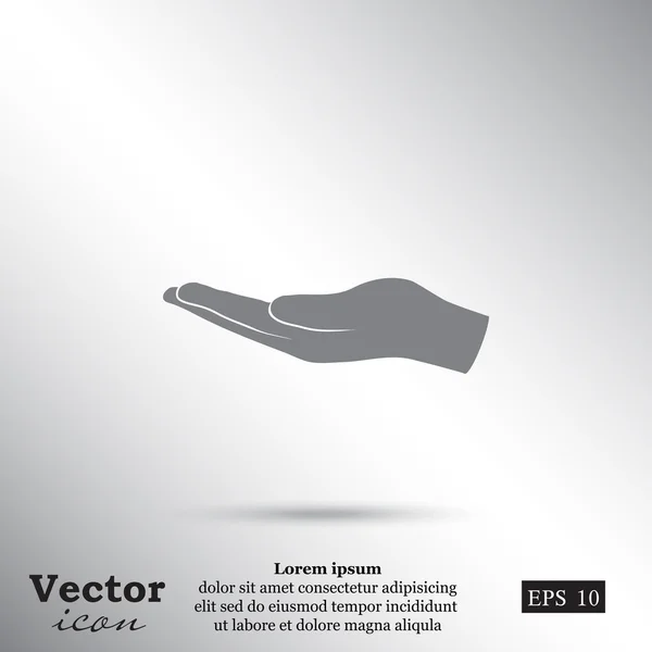 Open Hand Symbol Icon Graphic Elements Your Design — Stock Vector ...