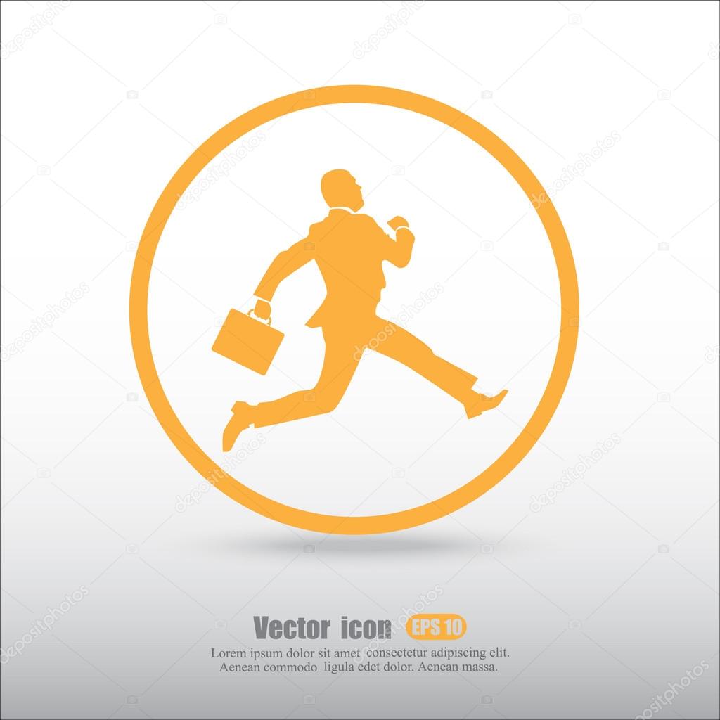 Running businessman icon — Stock Vector © Victory-stoker #87365700 Running businessman icon — Stock Vector © Victory-stoker #87365700