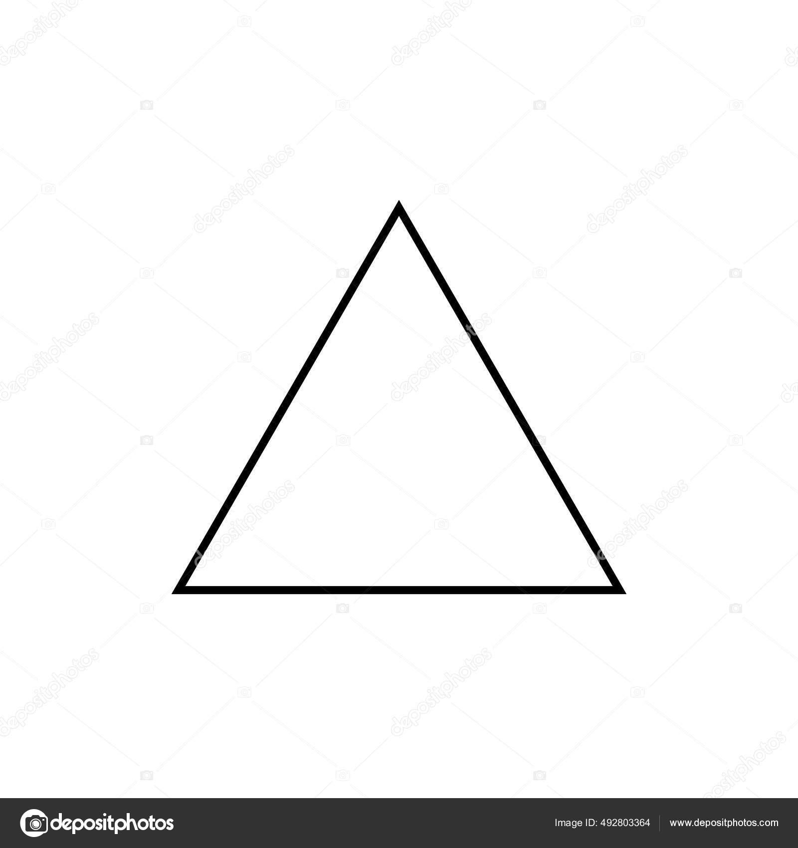 Signo Del Triángulo Formas Geométricas Simples Para Niños Signo Vector ...