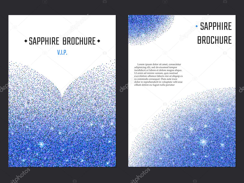Sapphire Brochure Template Stock Vector by ©Katyr 123620234