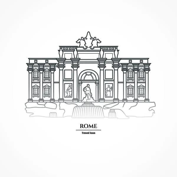 Trevi fountain Vector Art Stock Images | Depositphotos