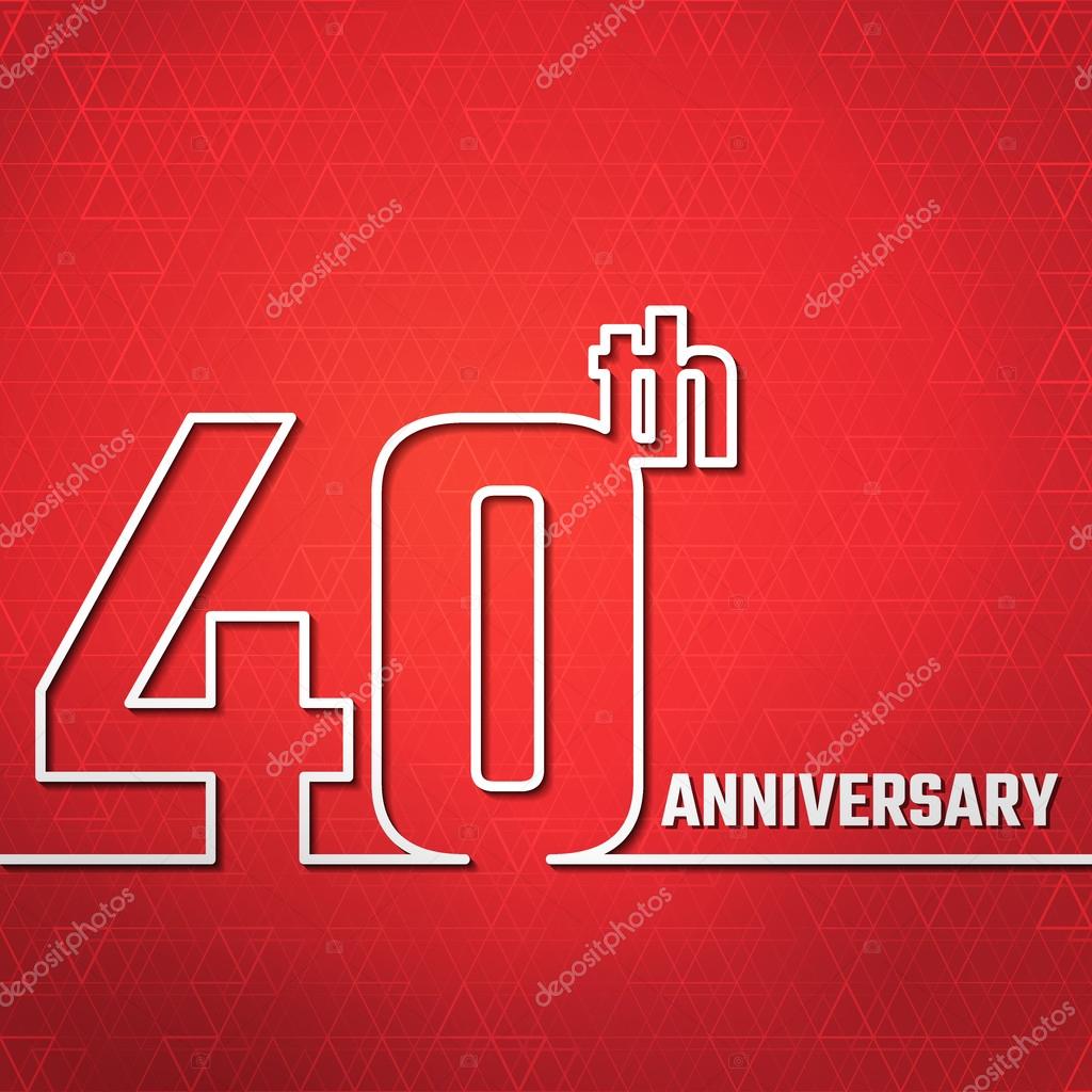 40th Wedding Anniversary Logo