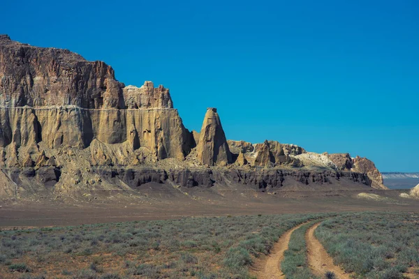 Desert Background Landscape Stunning Sandstone Layered Rock Formations ...