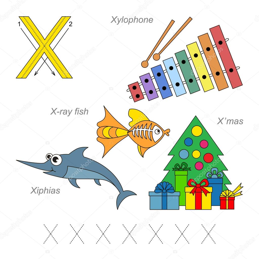 Imágenes para la letra X Stock Vector by ©Anna_Mikhailova 100240970