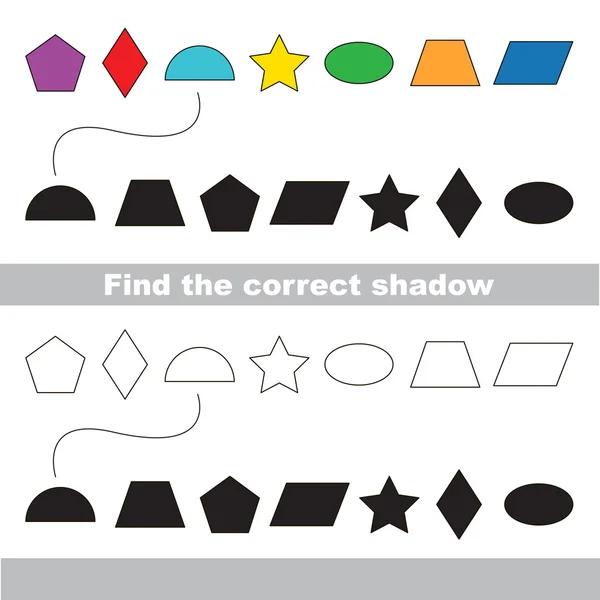 Basic shapes set. Find correct shadow. Stock Vector Image by ©Anna ...