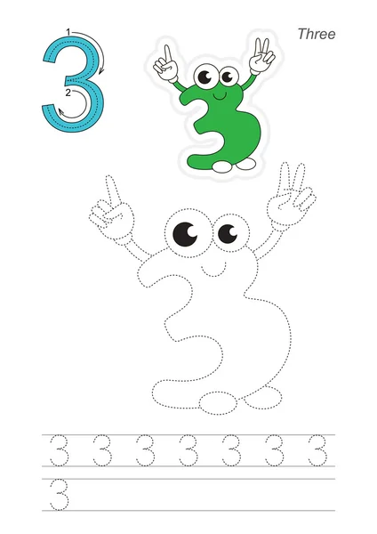 Tracing worksheet for figure 3 Stock Vector by ©Anna_Mikhailova 102849522