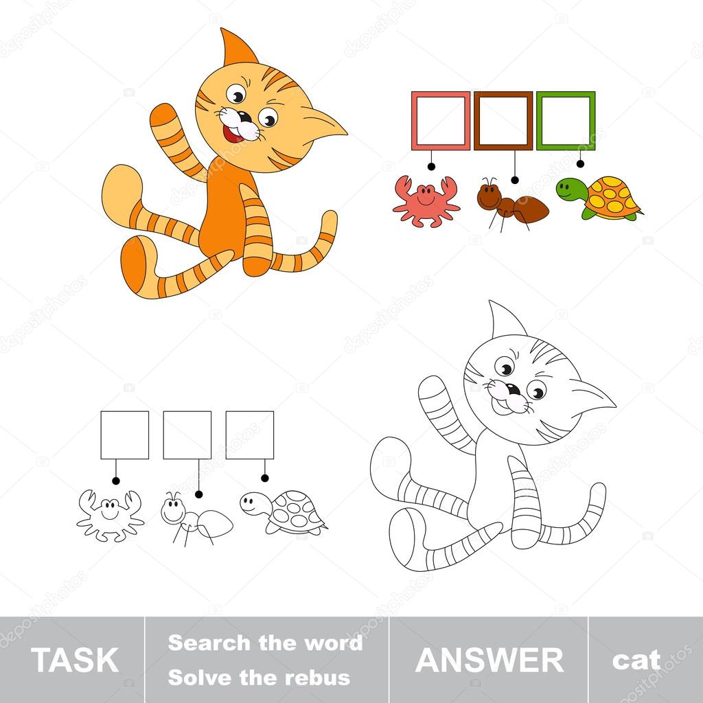 Orange cat. Task and answer. Stock Vector Image by ©Anna_Mikhailova ...