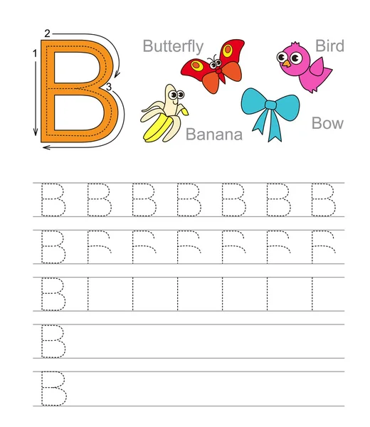 Letter B. Learn handwriting. Stock Vector Image by ©Anna_Mikhailova ...